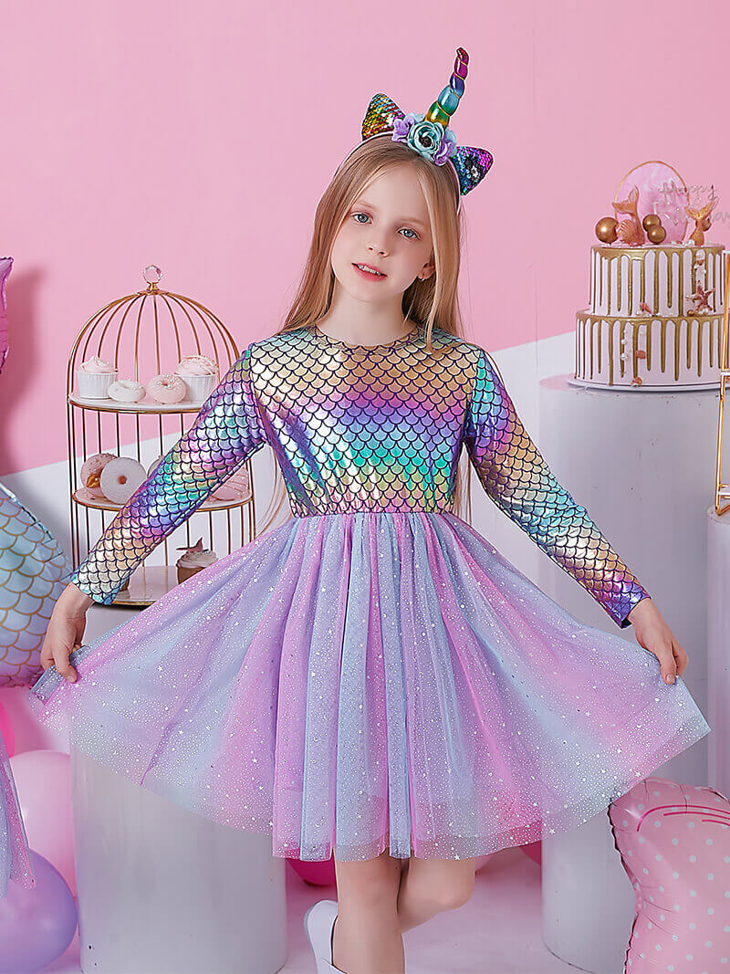 Long Sleeve Sequin Tutu Purple – Vikita